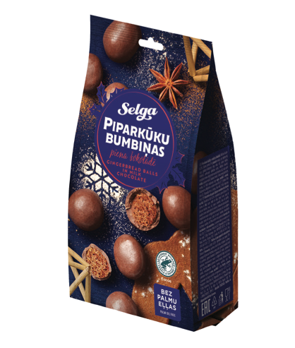 Christmas Sweets, Gingerbread Balls In Milk Chocolate "Selga" 150g ...