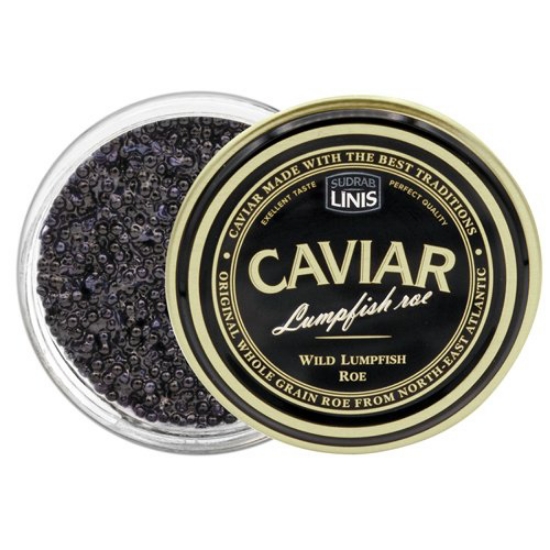 Silver Fish Capeline Caviar Black Glass 100g - Russian Food Online Shop ...